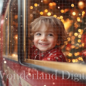 Christmas Train Digital Backdrop - Christmas Express Train - Christmas ...
