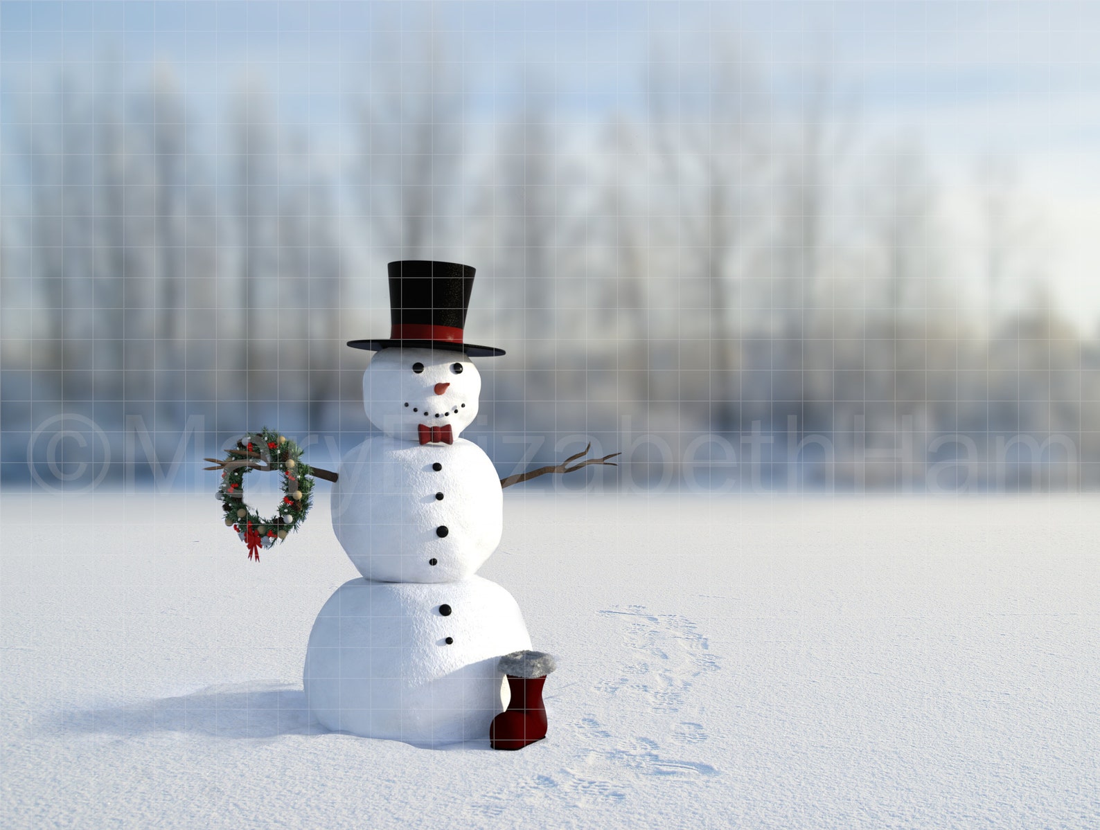 Snowman Digital Backdrop/background Christmas Backdrop - Etsy