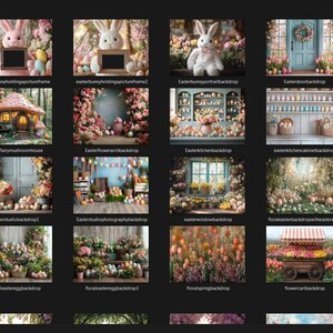 Easter Digital Backdrop Bundle, Spring Photography Backdrop Bundle, 75 ...