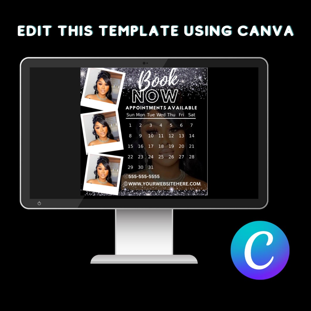 Editable Book Now Flyer, DIY Appointments Available Template, Premade ...