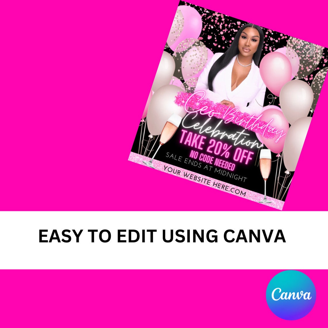 Grand Opening Flyer, DIY Flyer Template, Celebration Flyer, Social ...