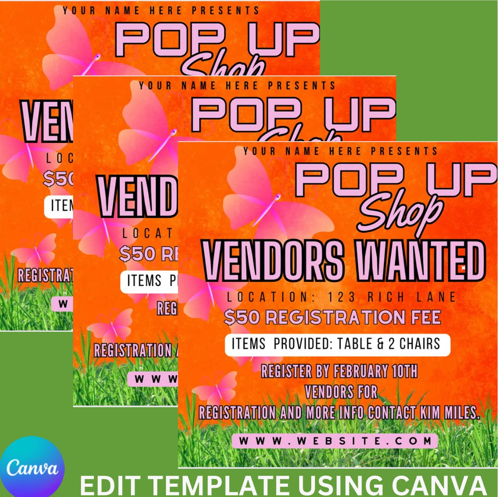 POP UP SHOP Flyer, E-flyer, Social Media Flyer, Shop Now Flyer, Beauty ...