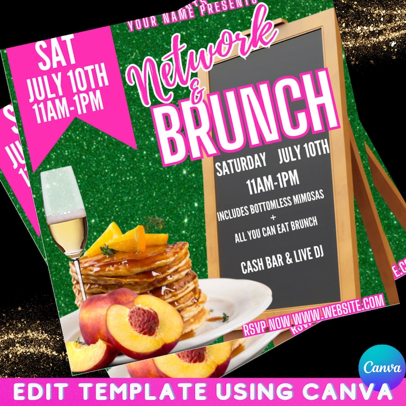 BRUNCH E-FLYER TEMPLATE, Social Media Engagement Template, Womens ...