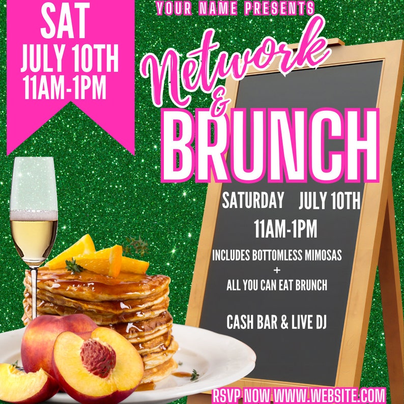 BRUNCH E-FLYER TEMPLATE, Social Media Engagement Template, Womens ...
