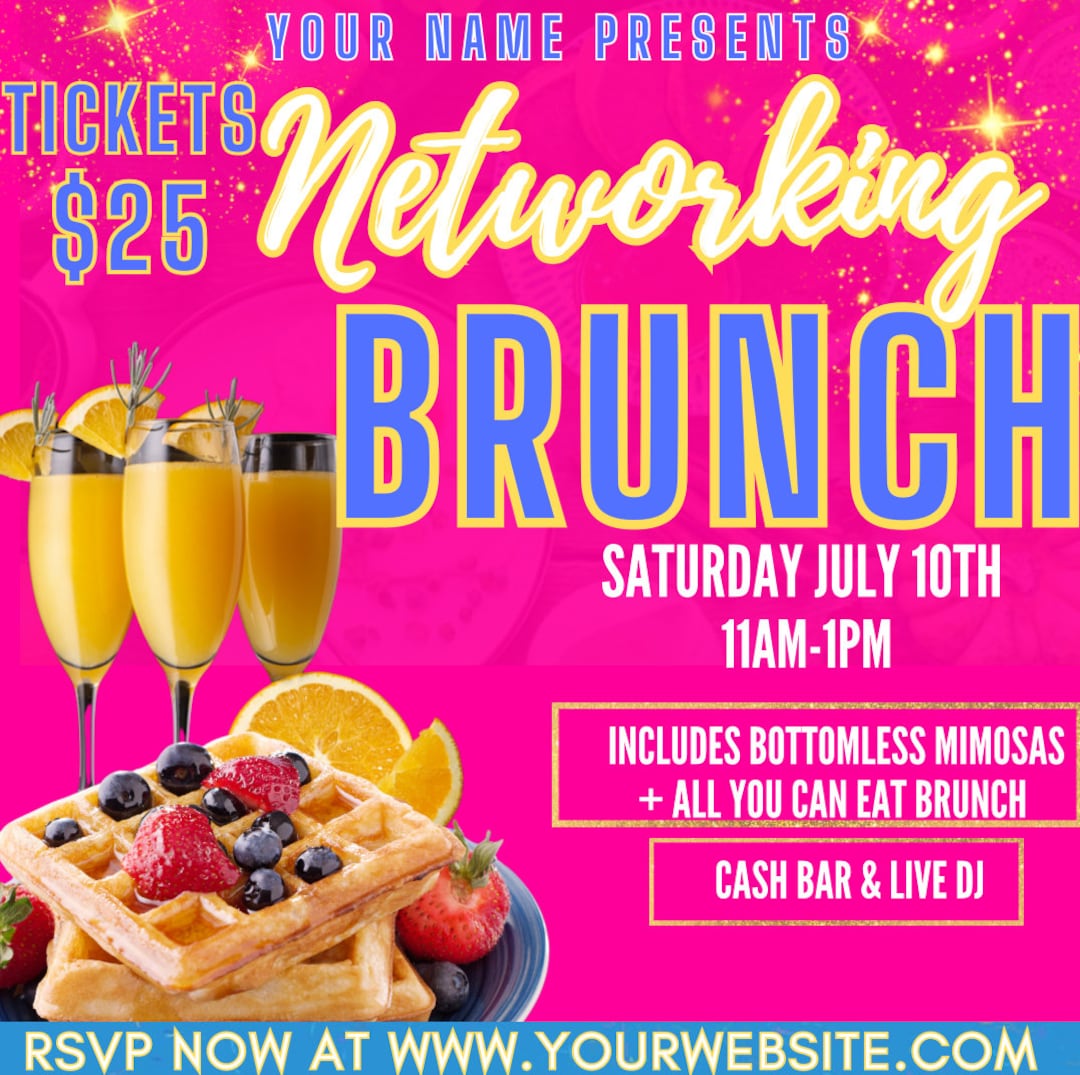 BRUNCH E-FLYER TEMPLATE, Social Media Engagement Template, Womens ...
