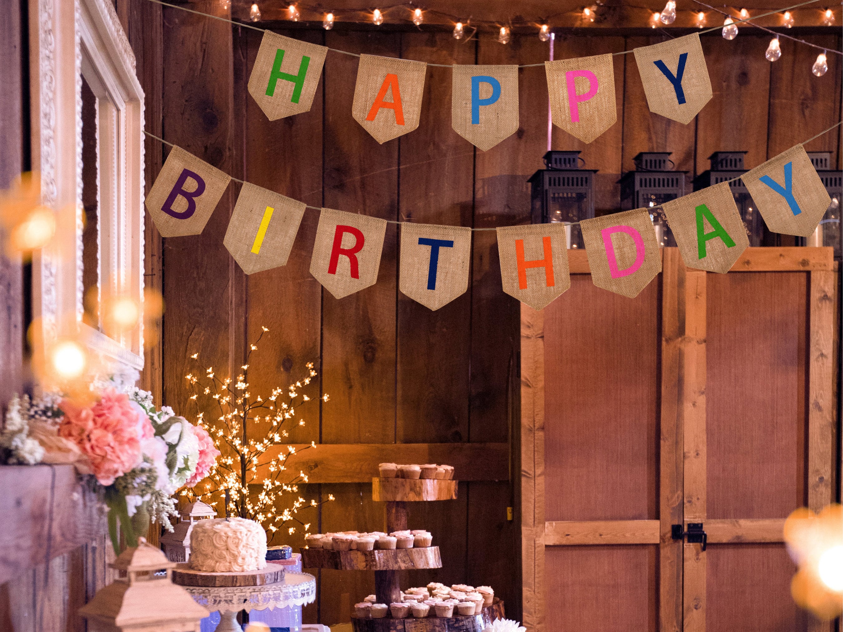 Happy Birthday Pennant Banner Fabric - Etsy