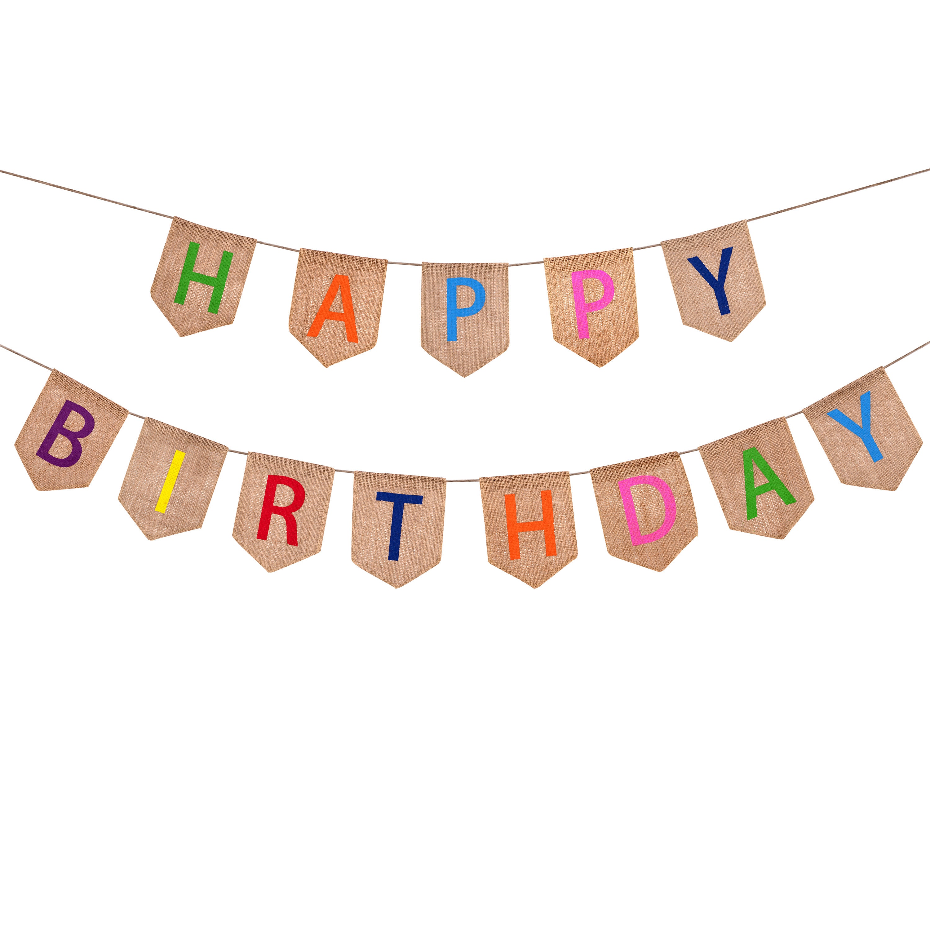 Happy Birthday Bunting. Happy Birthday Hessian Bunting. - Etsy UK