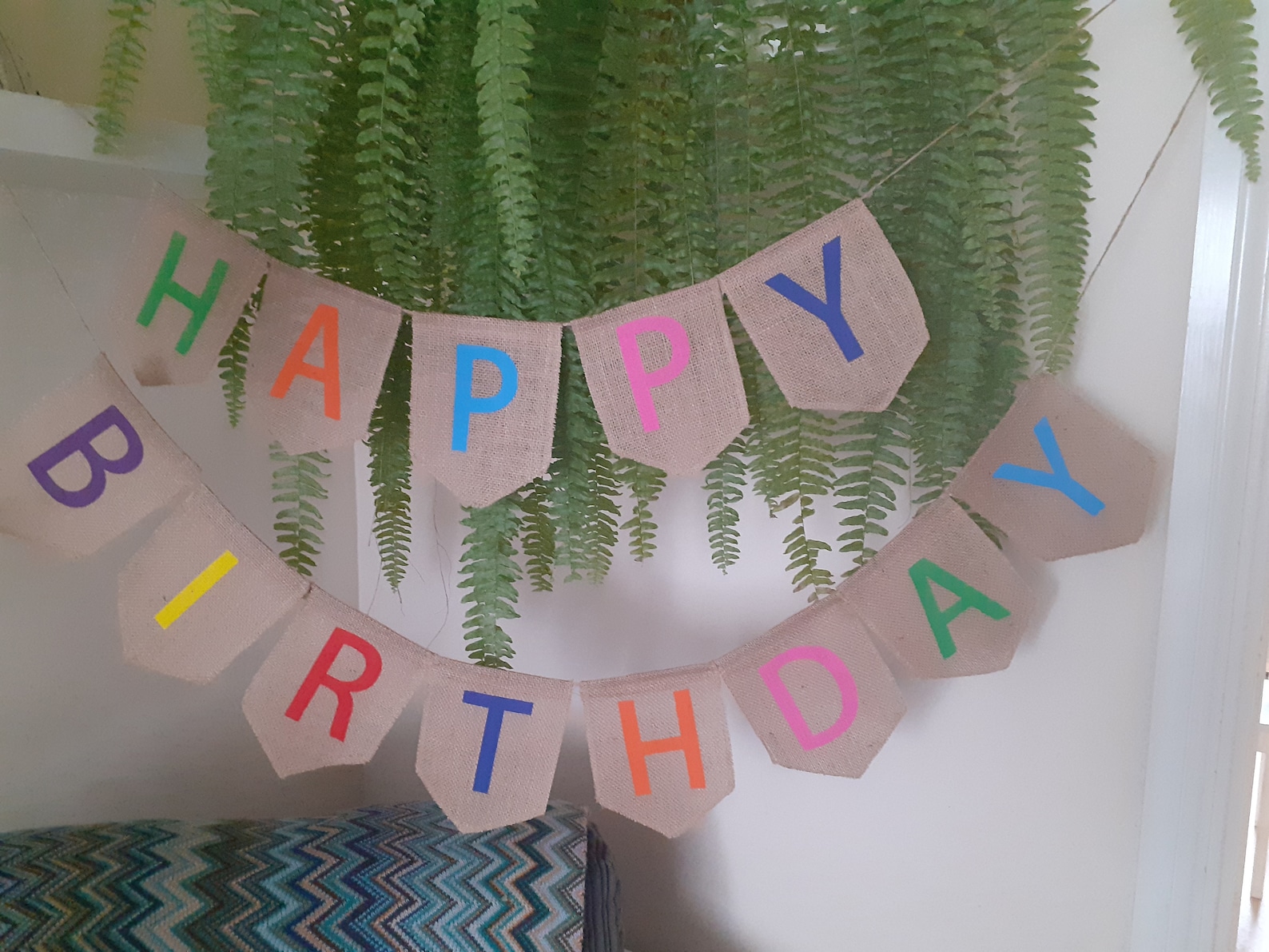 Happy Birthday Bunting. Happy Birthday Hessian Bunting. - Etsy UK