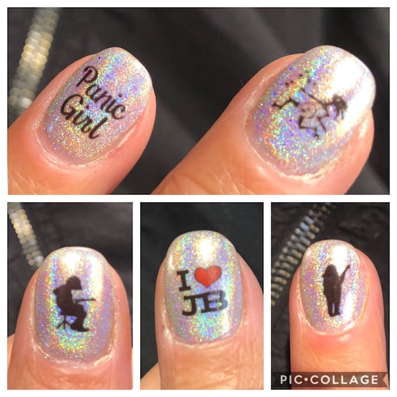 Panic Girl Nail Decals 30 Pack Glam for Girls Who Jam - Etsy