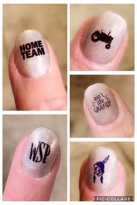 Home Team Nail Decals 30 Pack Glam for Girls Who Jam | Etsy
