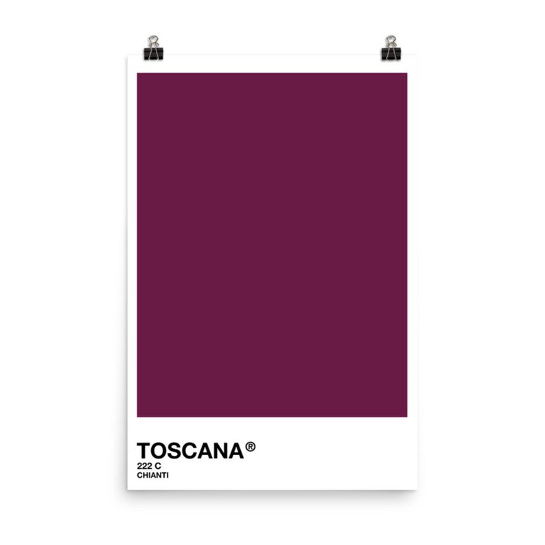 Toscana - Chianti - Italy Color Scheme - Poster - Home Wall Art Decor ...