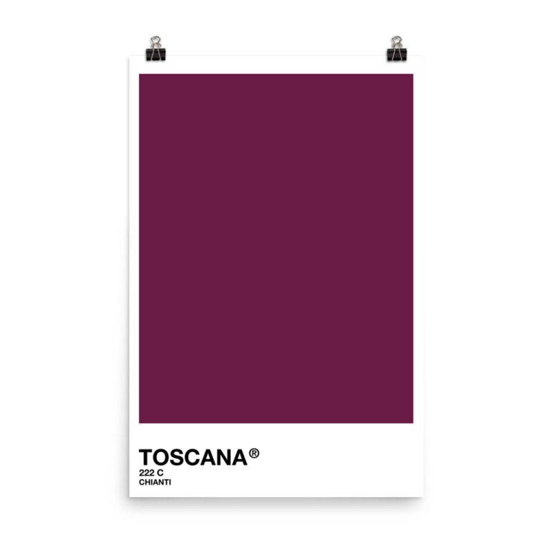 Toscana - Chianti - Italy Color Scheme - Poster - Home Wall Art Decor ...