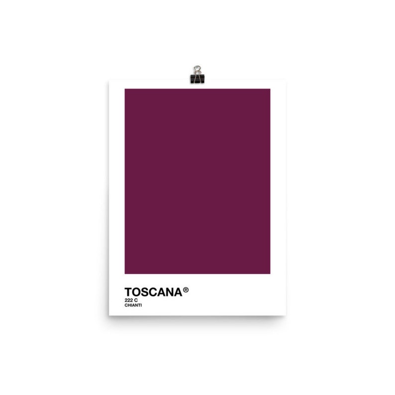 Toscana - Chianti - Italy Color Scheme - Poster - Home Wall Art Decor ...