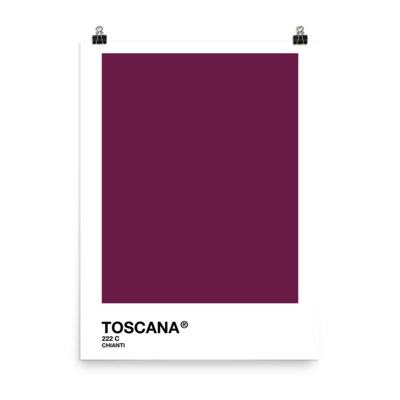 Toscana - Chianti - Italy Color Scheme - Poster - Home Wall Art Decor ...