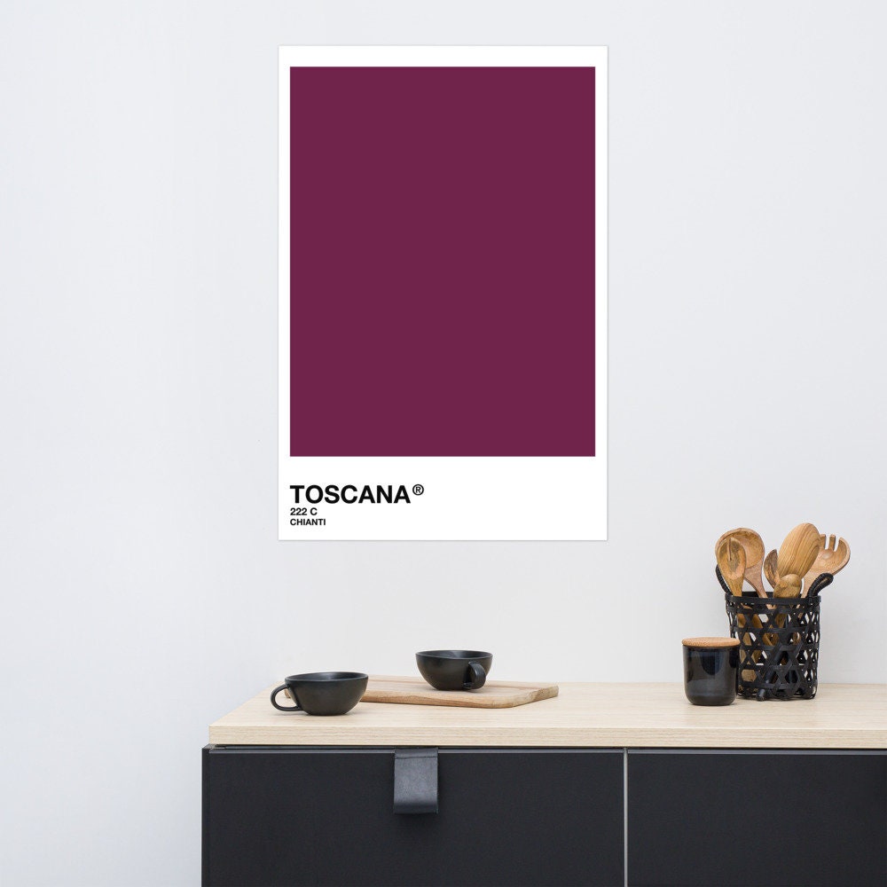 Toscana - Chianti - Italy Color Scheme - Poster - Home Wall Art Decor ...