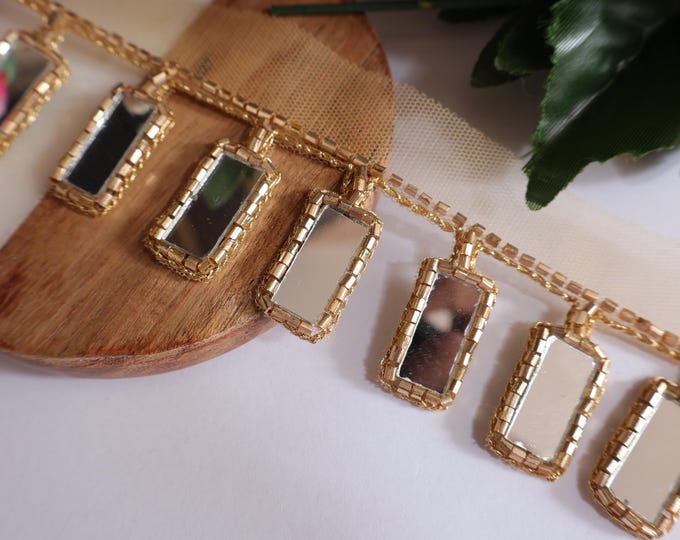 Golden Mirror Tassel Lace: Indian Embroidered Trim, DIY Sewing (4cm ...