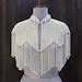 White Pearl Beaded Cape: Wedding & Evening Cover-up Shrug - Etsy