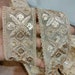 Rose Gold Metallic Thread Sequin Lace Trim, Sari Trim, Hand Beaded Trim, Bollywood Trim Lace ...