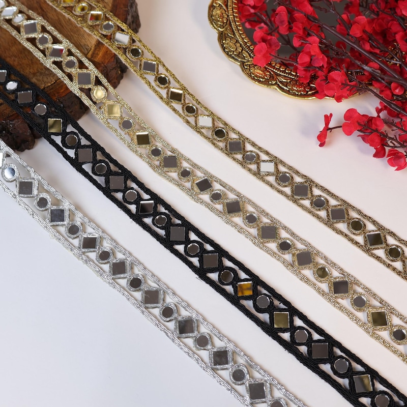 Sari Mirror Trim - Etsy