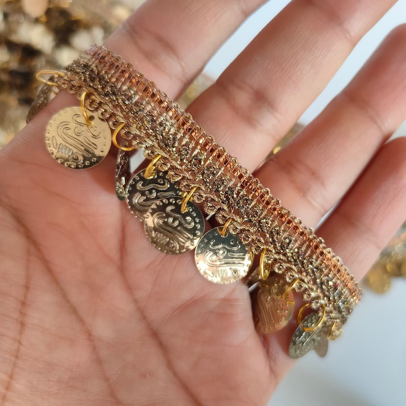 9 Yards New Antique Brown Suspended Coins Beaded Trim - Etsy