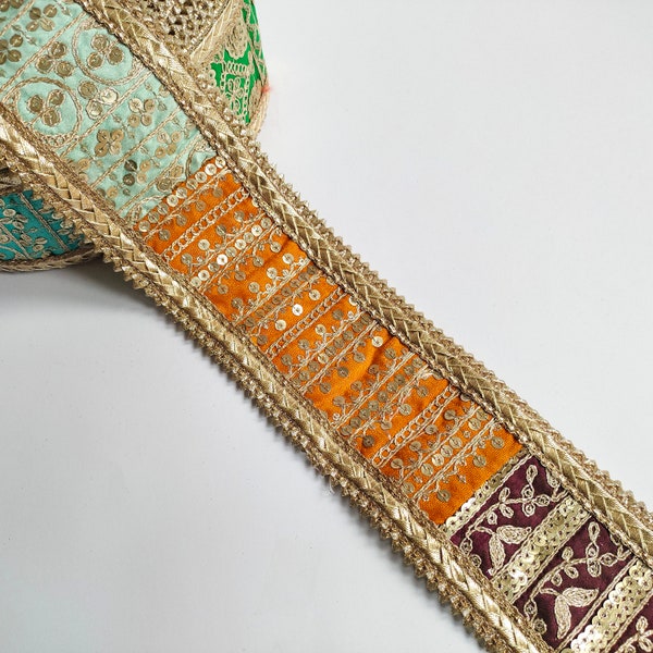 Multi Colored Sequin Saree - Etsy