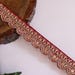 9 Yards Bridal Maroon Embroidered Scallop Indian Lace, High Quality Zari Sari Border Trim, Fancy ...