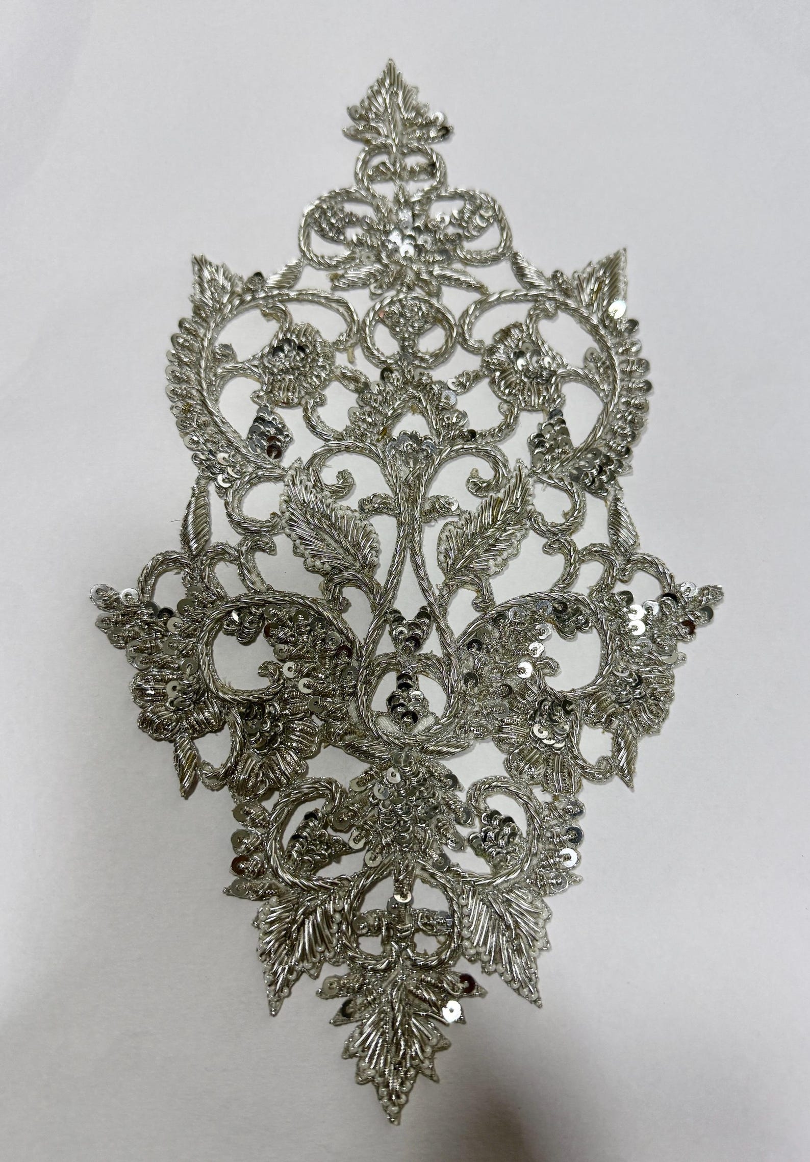Baroque Embroidered Applique Patch: Gold Zardozi & Sequin Indian Patch ...