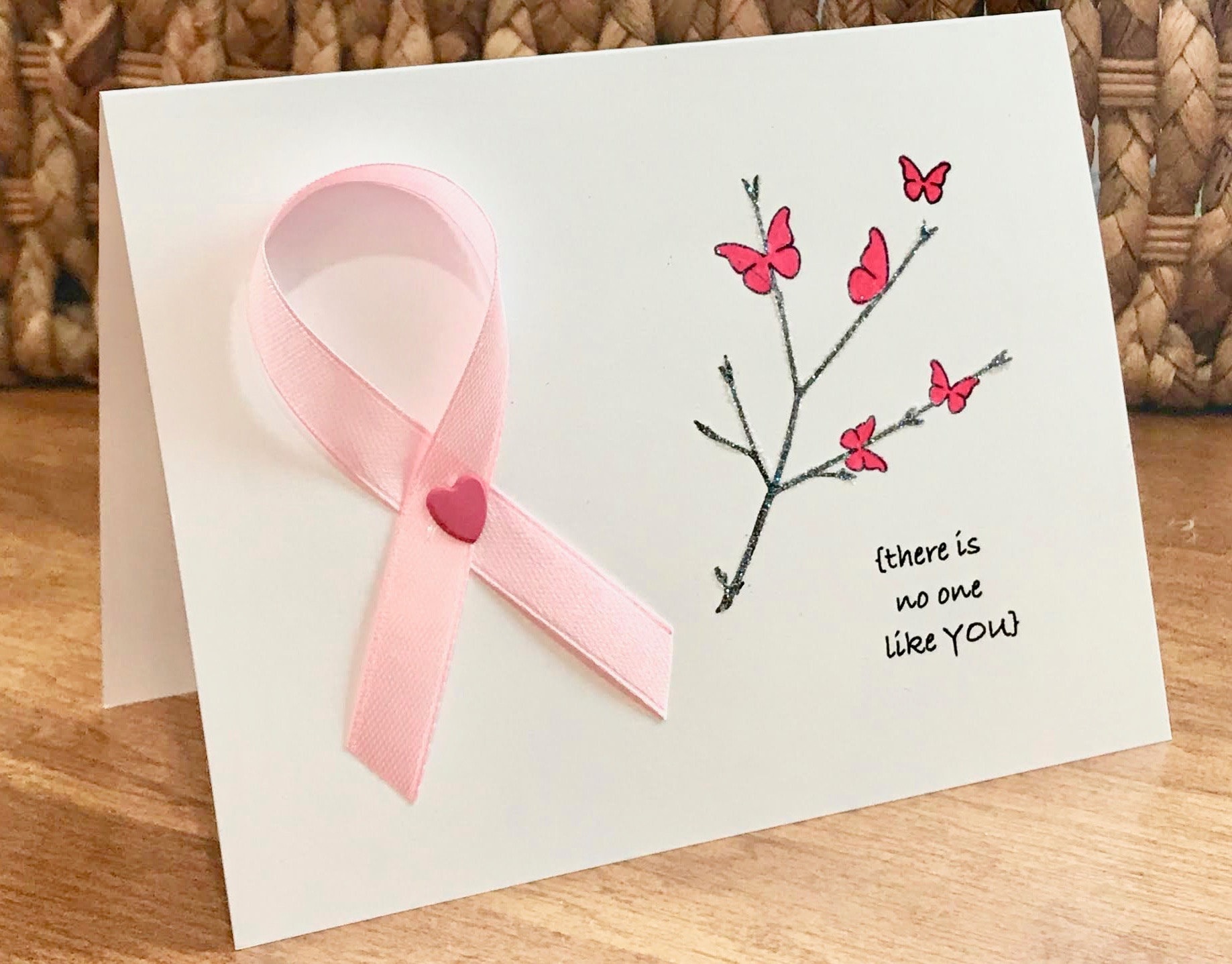 Butterfly Breast Cancer Thinking of You Support Greeting Card - Etsy