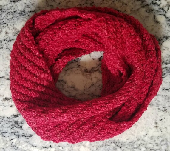 Not-quite-signature Diagonal Rib Circle Scarf | Etsy