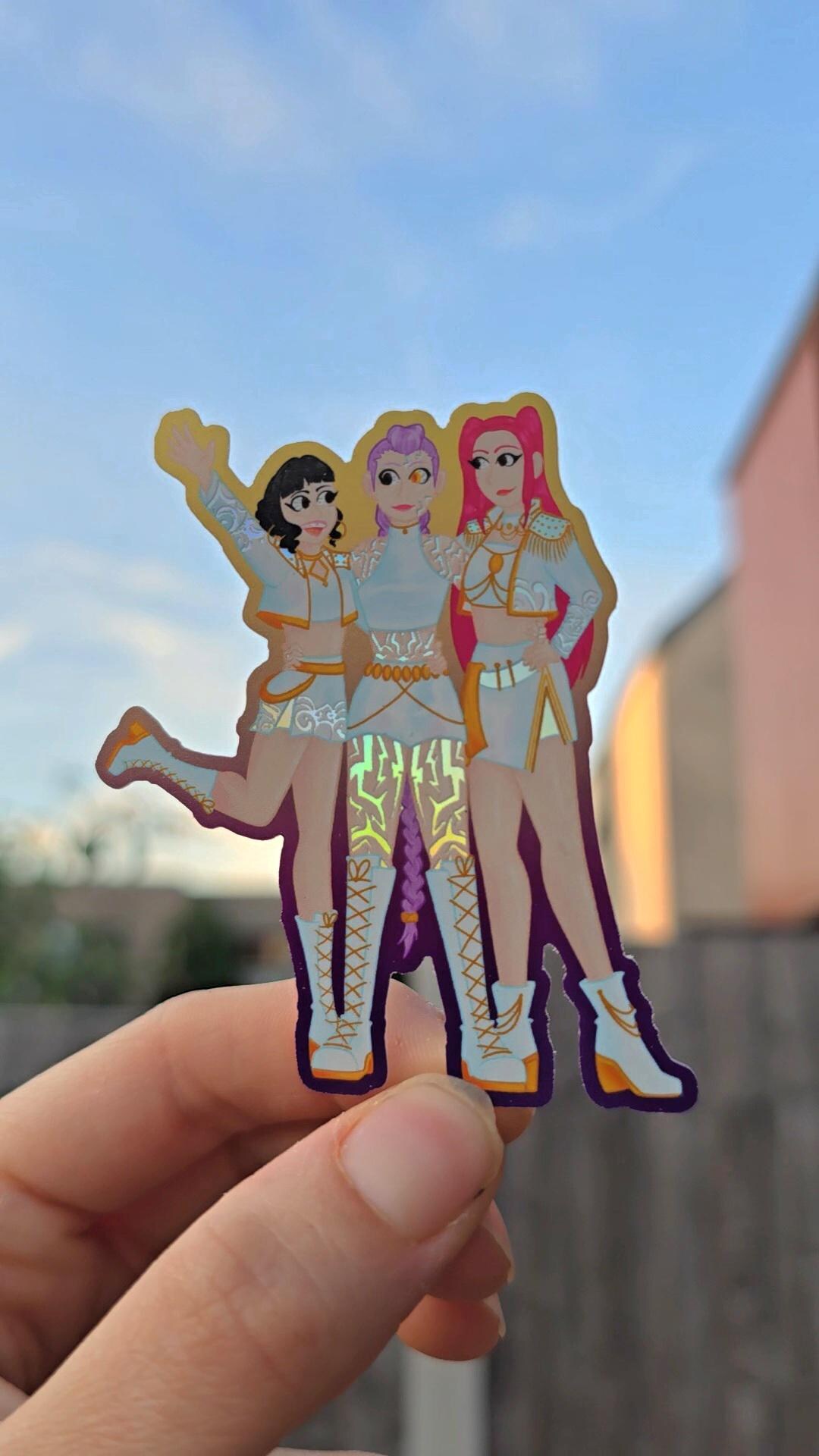 Golden Huntrix Holo Sticker - Etsy