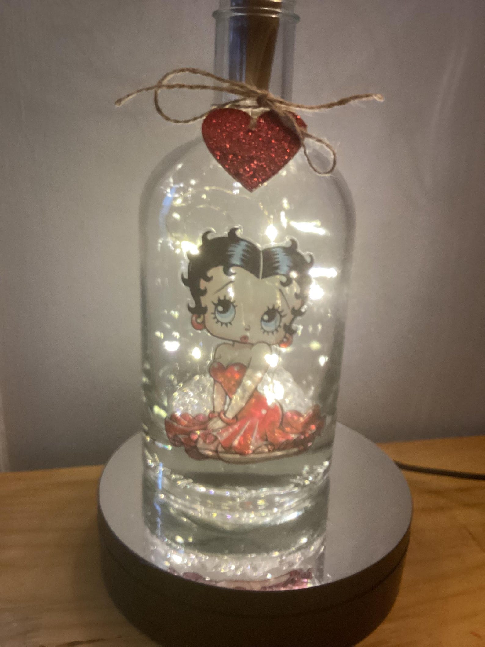 Betty Boop Light up Bottle, Bottle Lamp With Gift Messaging Service ...