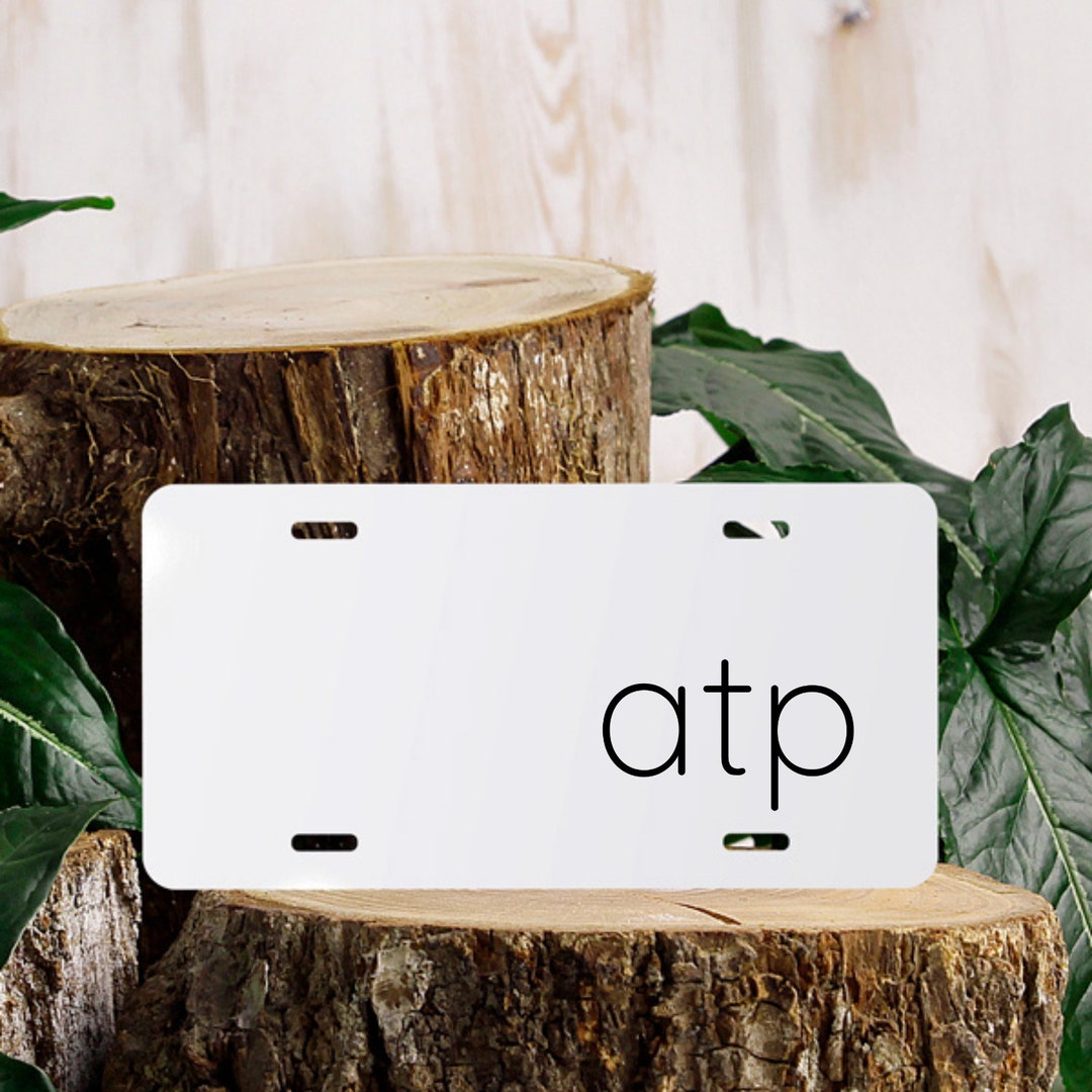 Initials License Plate Modern Monogram Minimalist Design Personalized ...