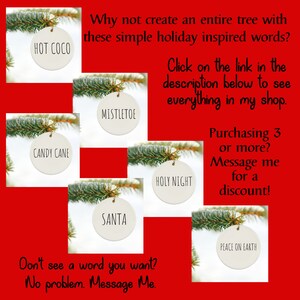 Naughty Christmas Ornament Rae Dunn Inspired Minimalist Christmas ...