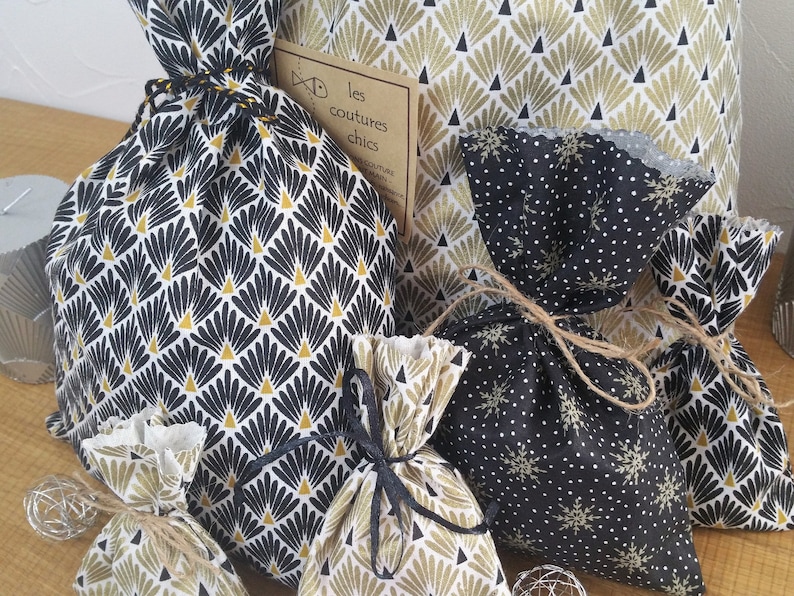 Emballage cadeau en tissu réutilisable Pochette cadeau pour - Etsy France