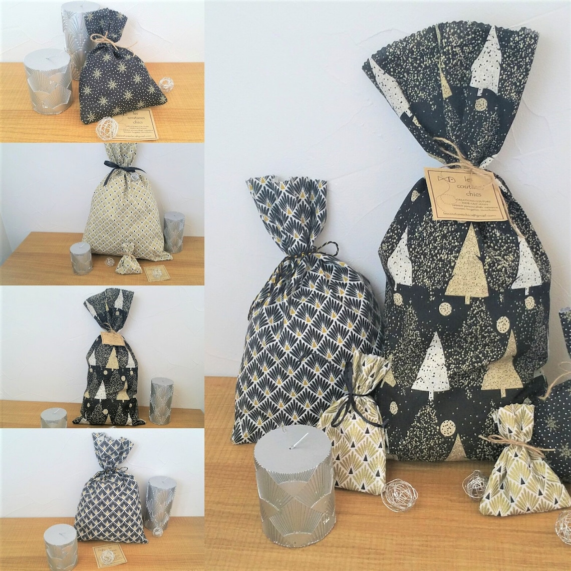 Emballage cadeau en tissu réutilisable Pochette cadeau pour | Etsy France