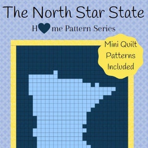 The North Star State - Minnesota Pixelated Quilt Pattern (digital ...
