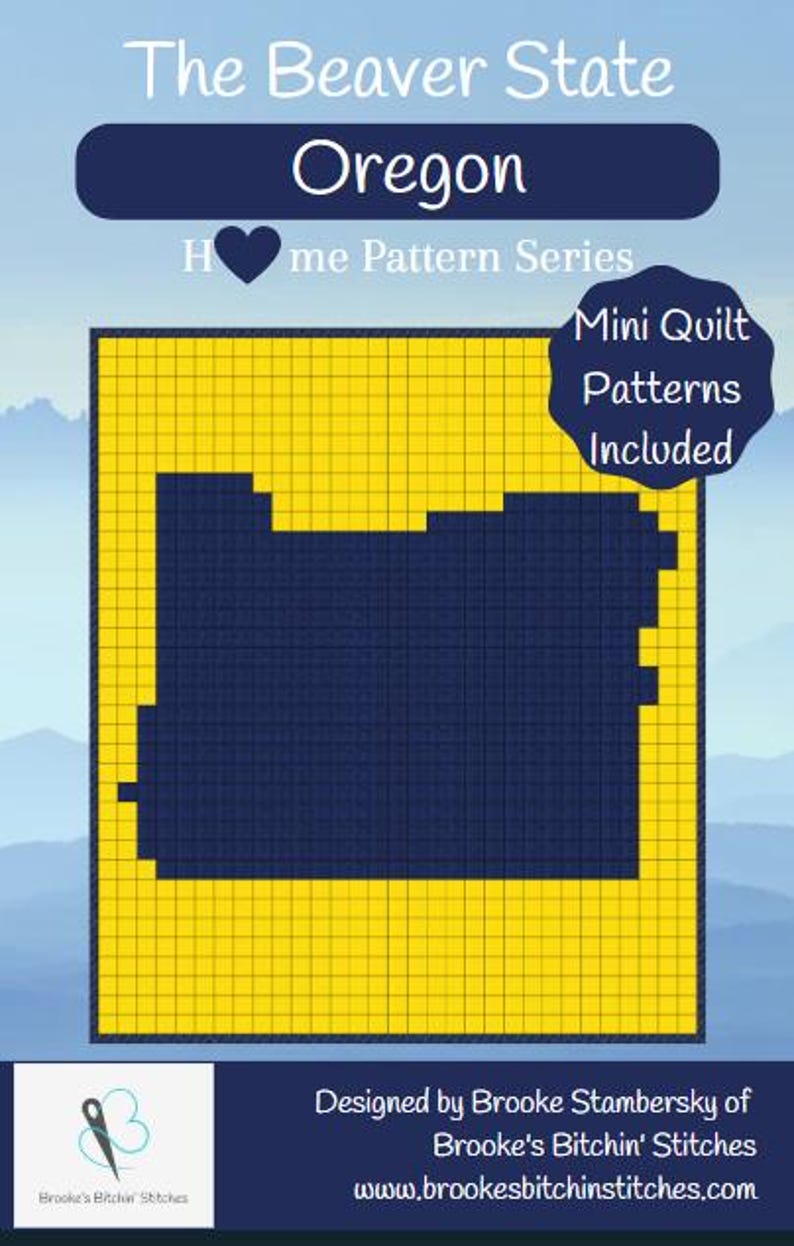 The Beaver State - Oregon - Pixelated Quilt Pattern (digital Down - Etsy