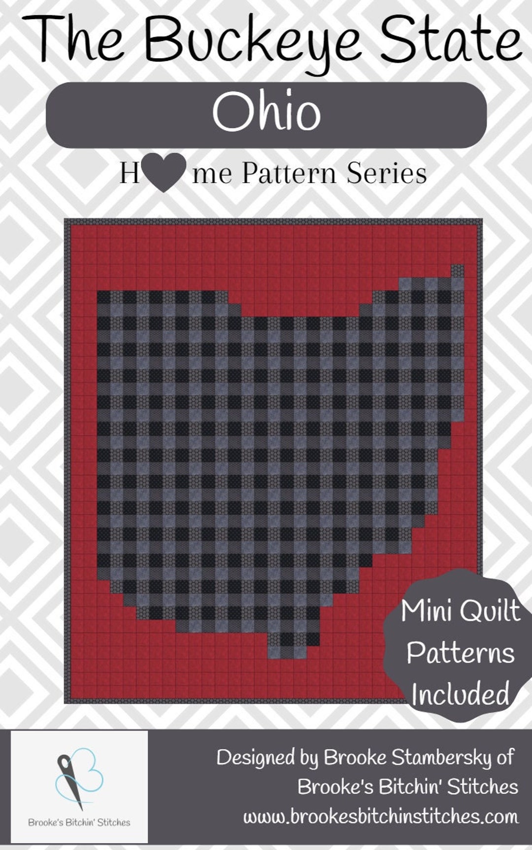 The Buckeye State - Ohio Pixelated Quilt Pattern (digital Download) - Etsy