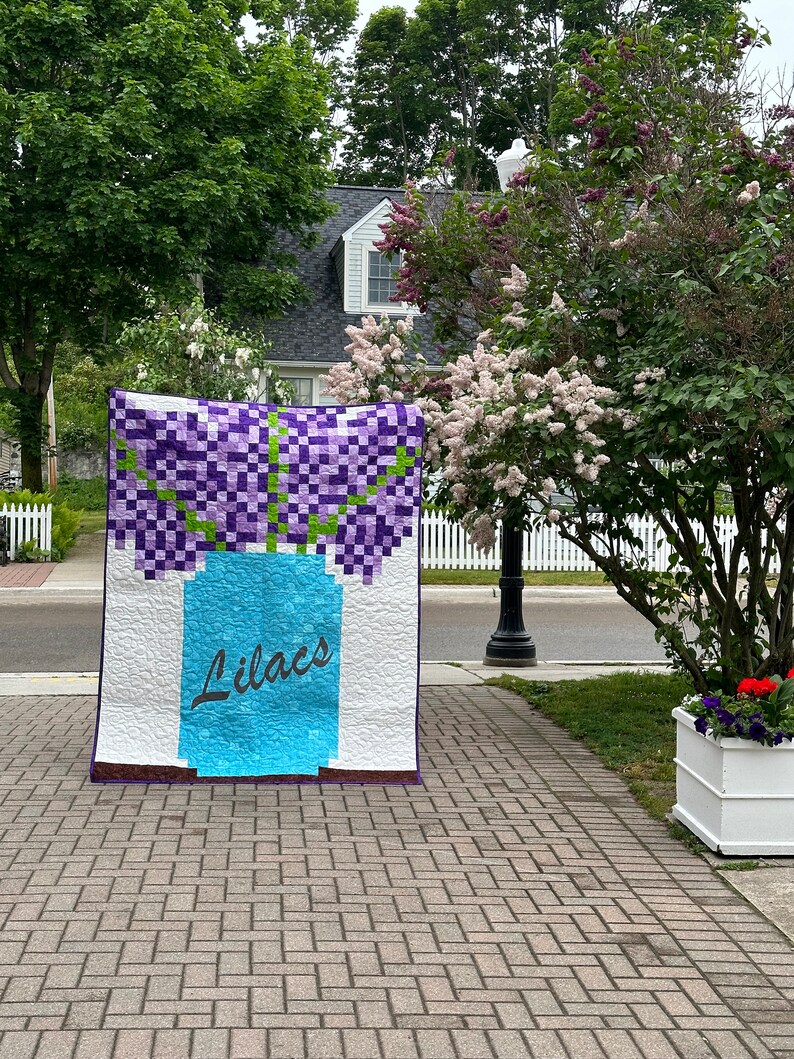 Lilacs in Bloom- Pixelated Quilt Pattern (digital Download) - Etsy