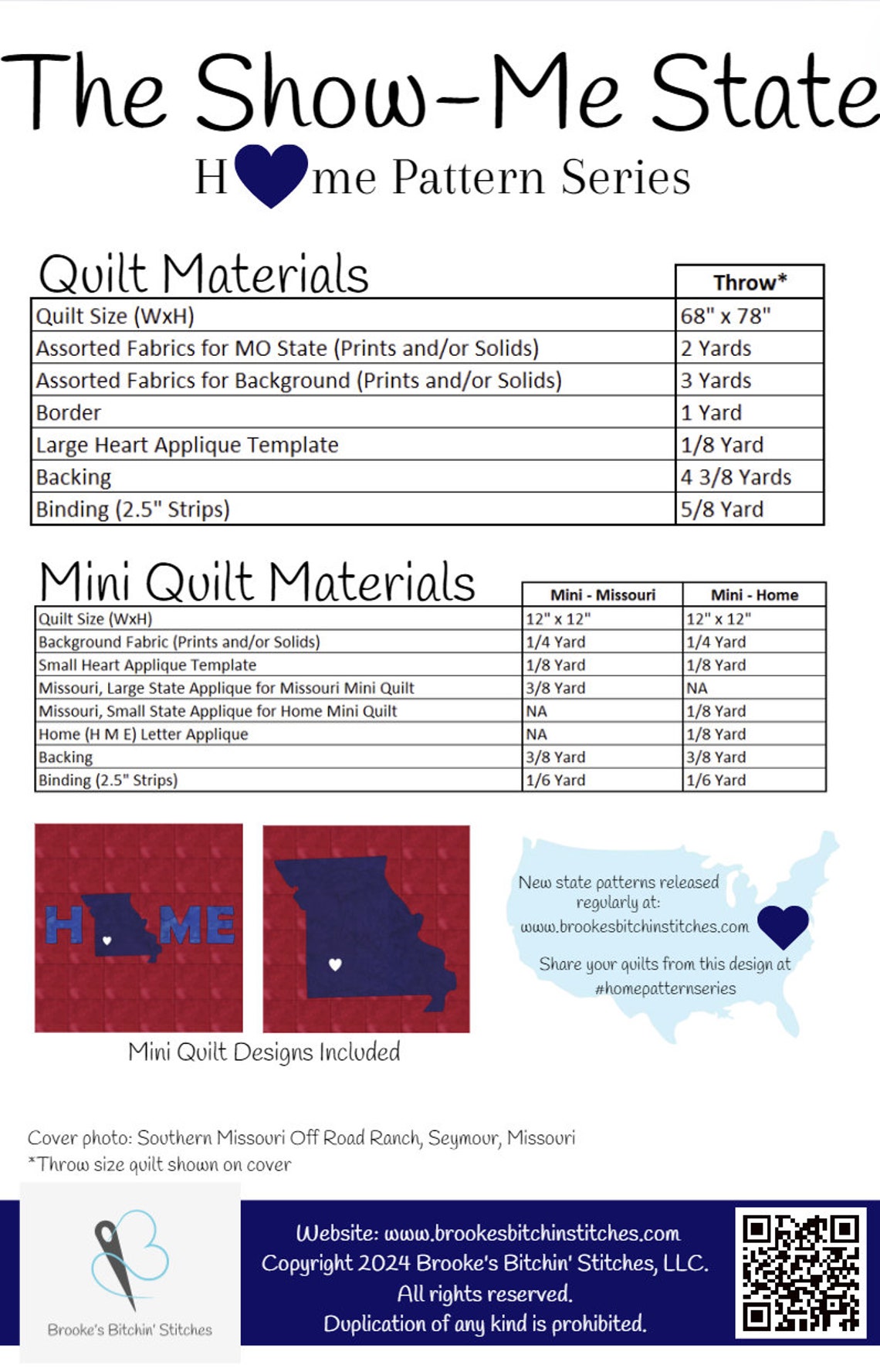 The Show-me State - Missouri Pixelated Quilt Pattern (digital Download ...