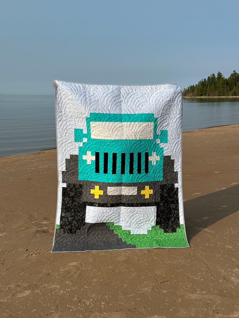 Duck, Duck, Beep- Off-road 4x4 Pixelated Quilt Pattern (digital ...