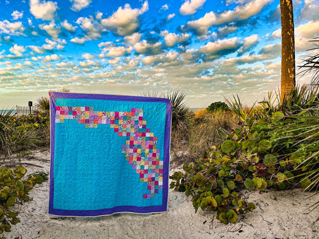 The Sunshine State - Florida- Pixelated Quilt Pattern (digital Download ...