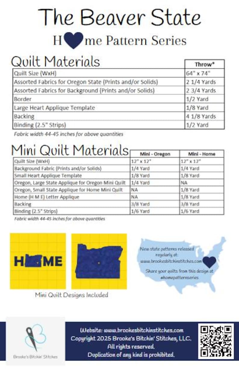 The Beaver State - Oregon - Pixelated Quilt Pattern (digital Down - Etsy