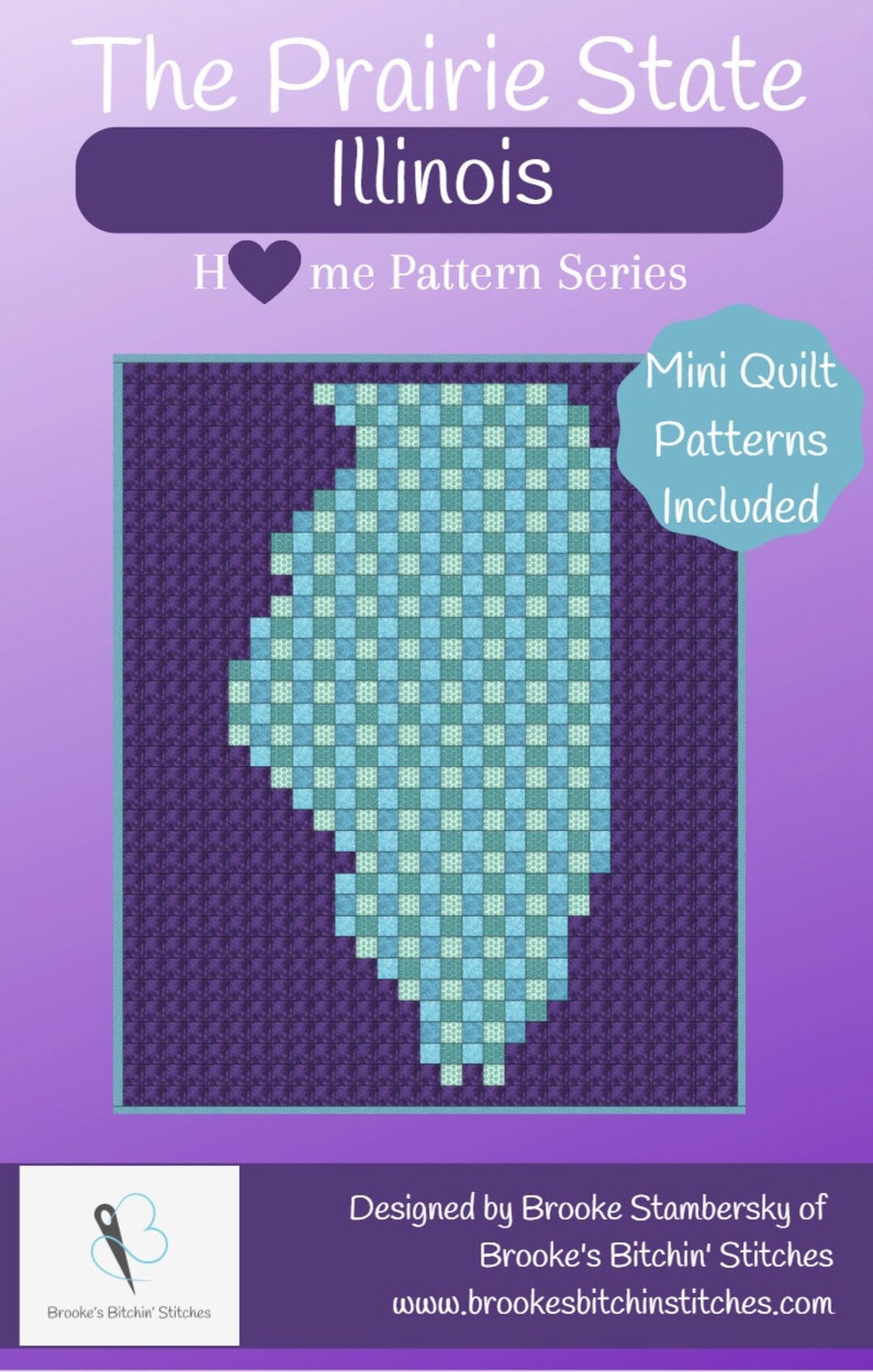 The Prairie State - Illinois Pixelated Quilt Pattern (digital Download ...