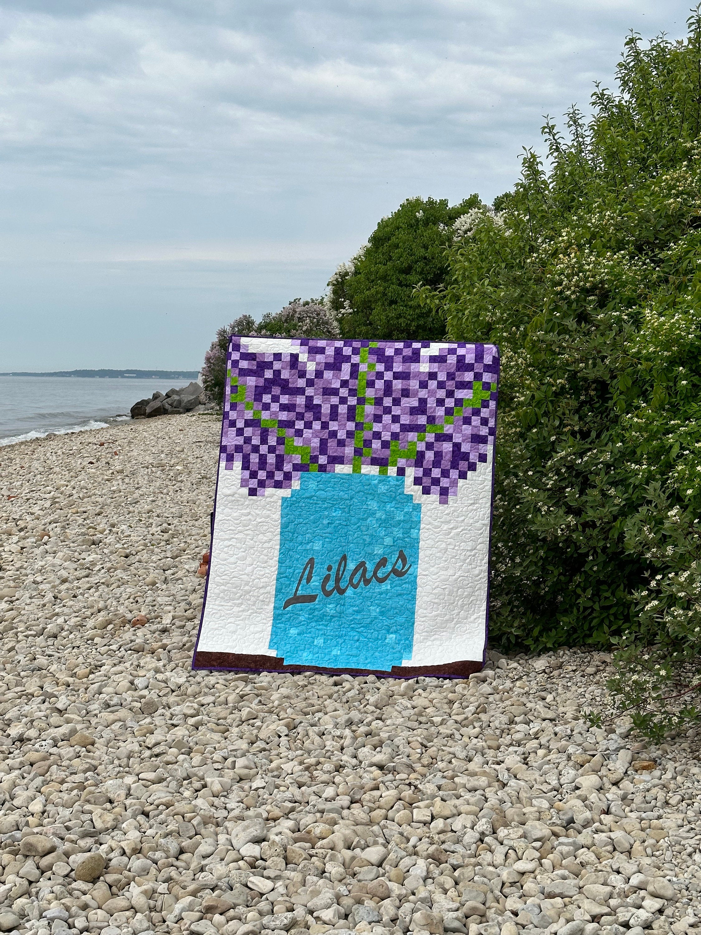 Lilacs in Bloom- Pixelated Quilt Pattern (digital Download) - Etsy