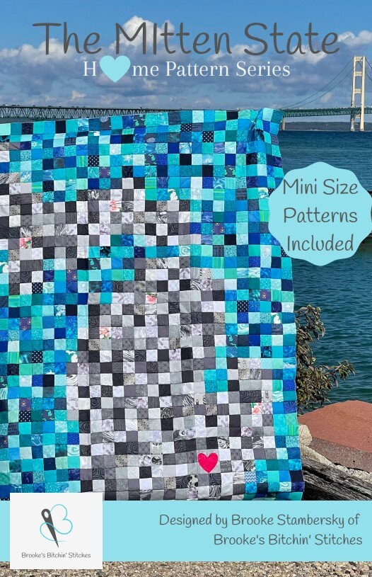 The Mitten State - Michigan Pixelated Quilt Pattern (digital Download ...