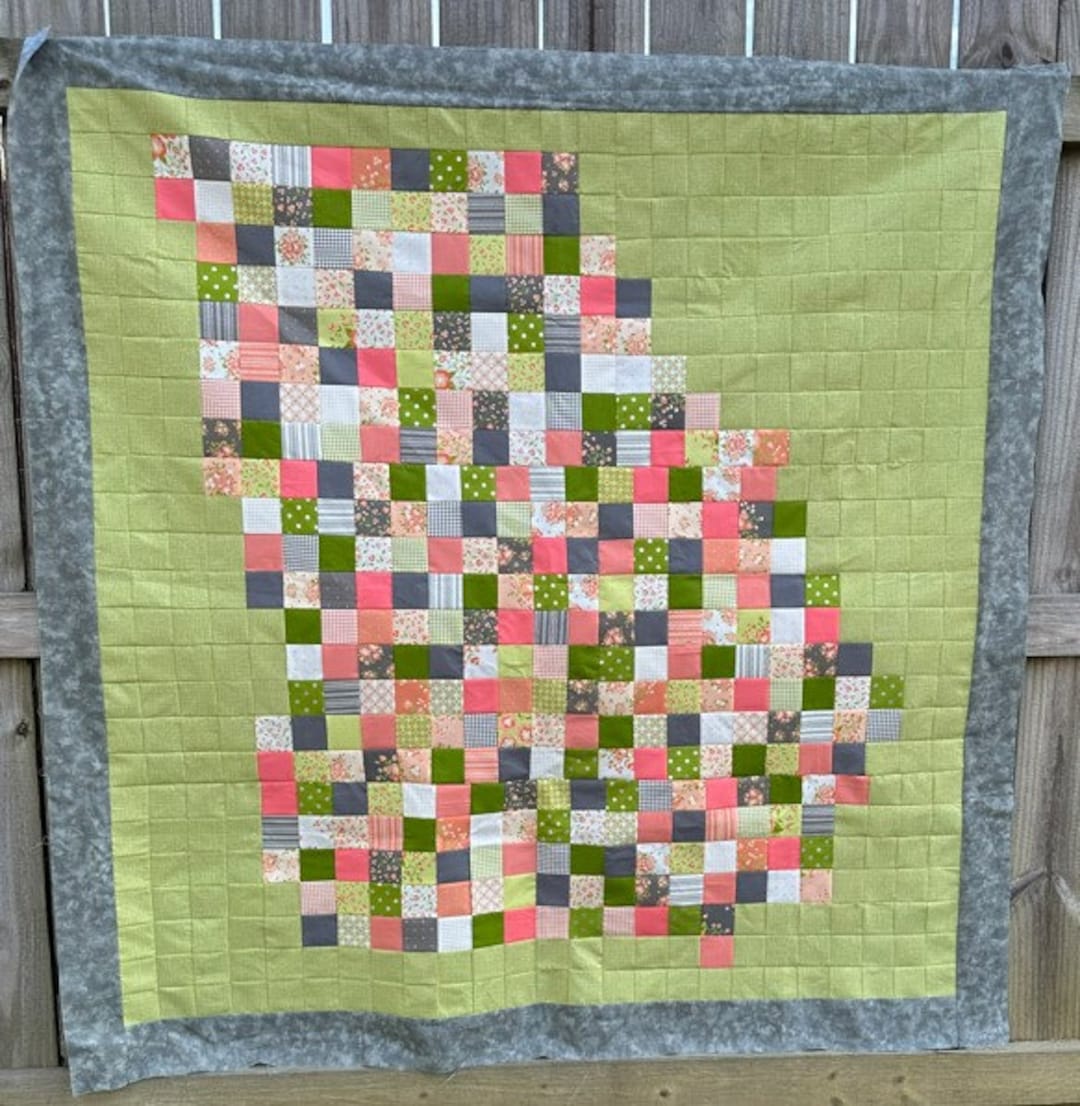 The Peach State Georgia Pixelated Quilt Pattern digital Download - Etsy