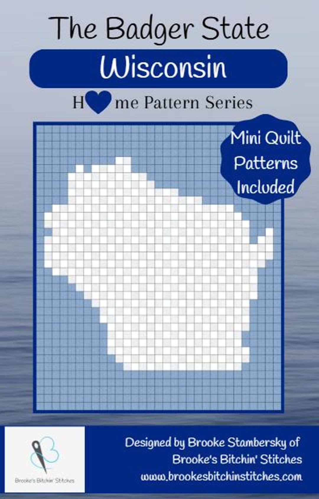 The Badger State - Wisconsin - Pixelated Quilt Pattern (digital ...