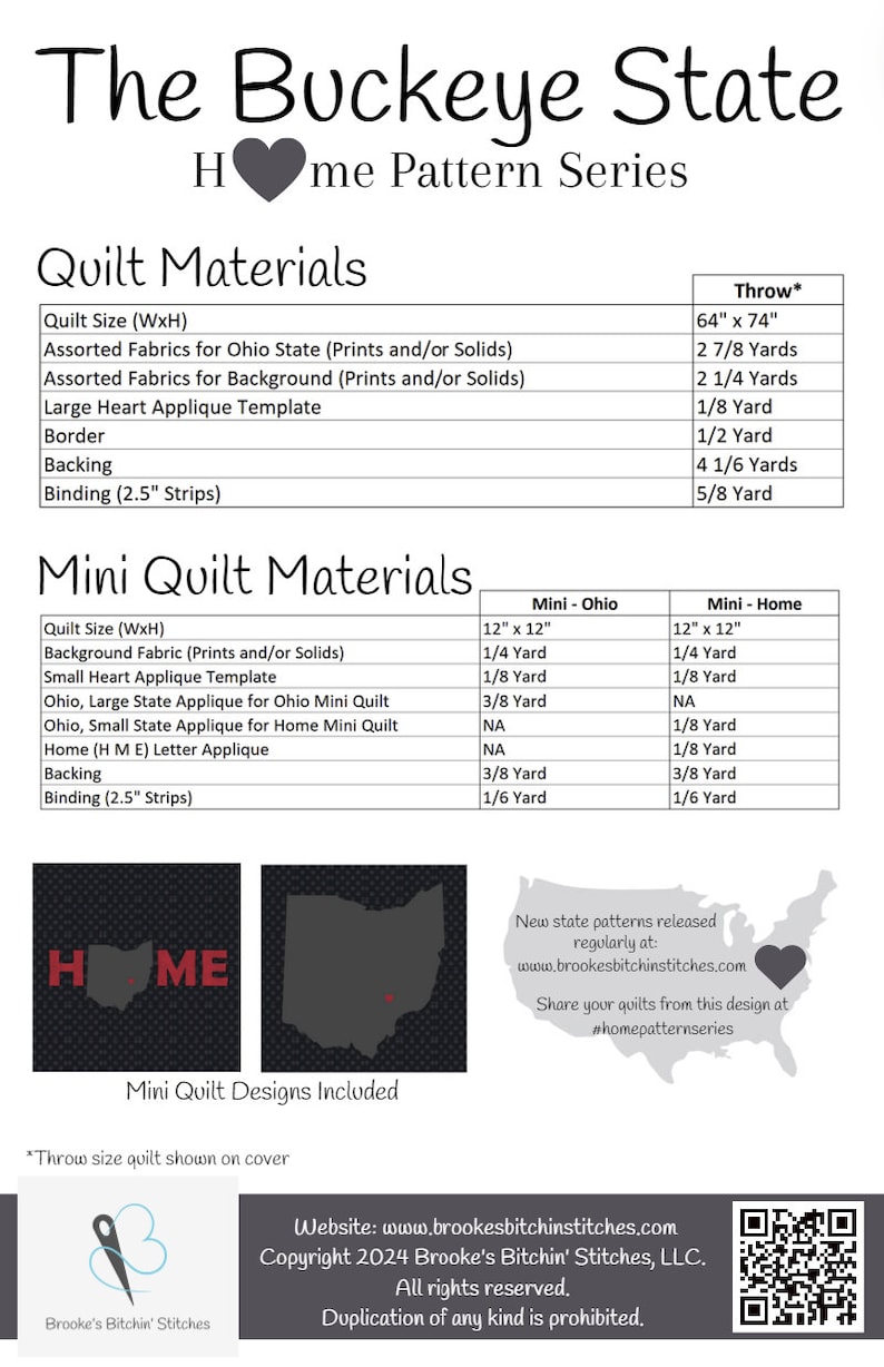The Buckeye State - Ohio Pixelated Quilt Pattern (digital Download) - Etsy