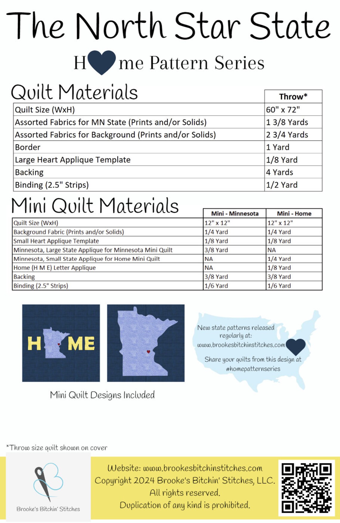 The North Star State - Minnesota Pixelated Quilt Pattern (digital ...